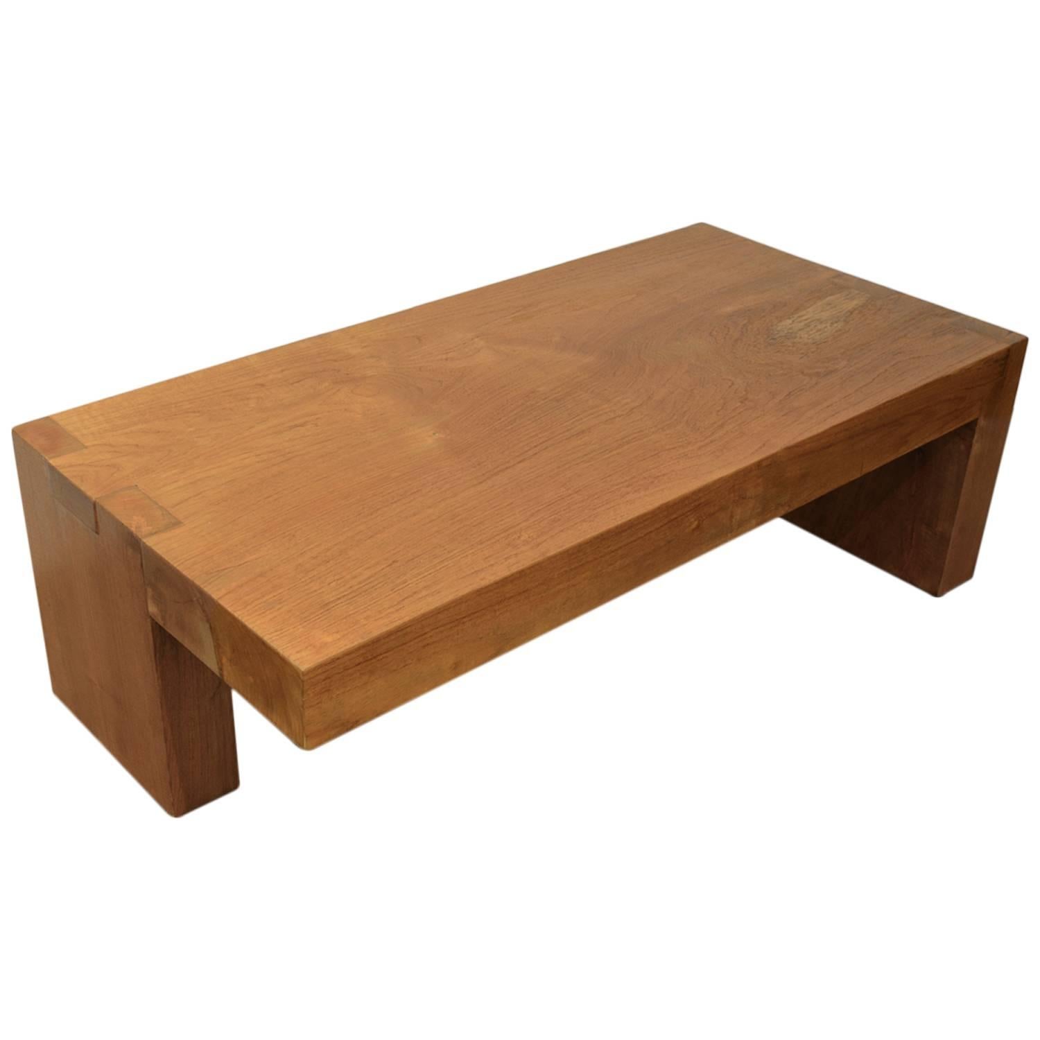 Andrianna Shamaris Teak Wood Balance Table at 1stDibs