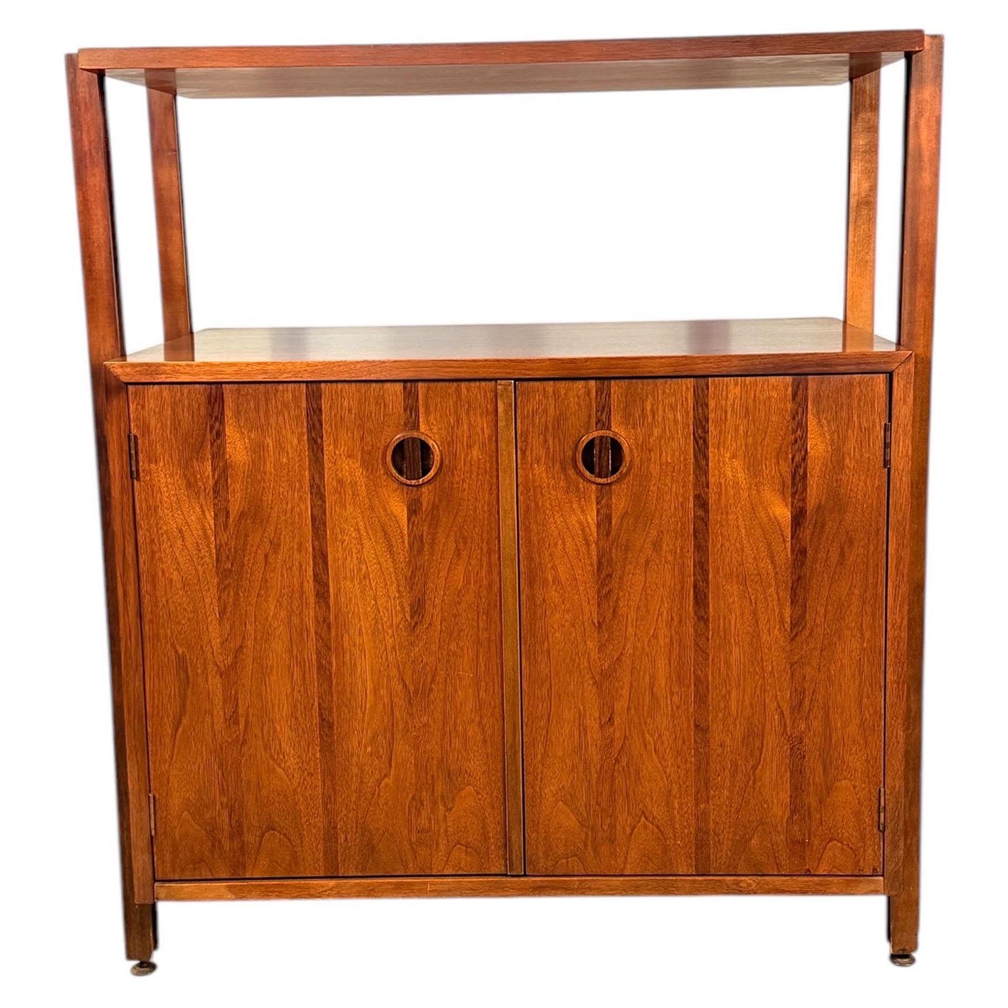 Mid Century Modern Walnut and Rosewood inlay Cabinet / Wall Unit For ...