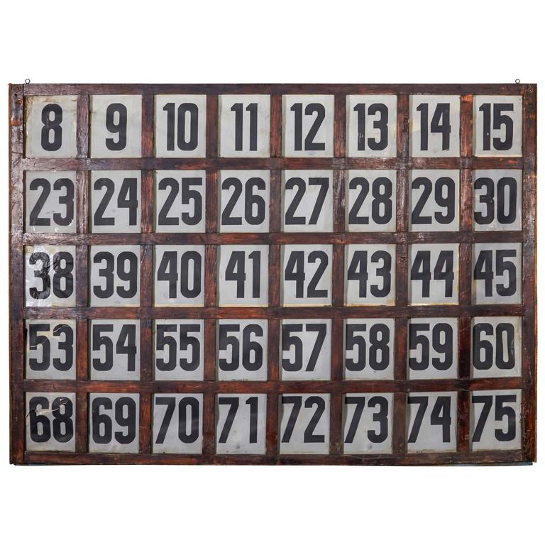 Vintage American BINGO Call Board at 1stDibs | bingo calling board ...