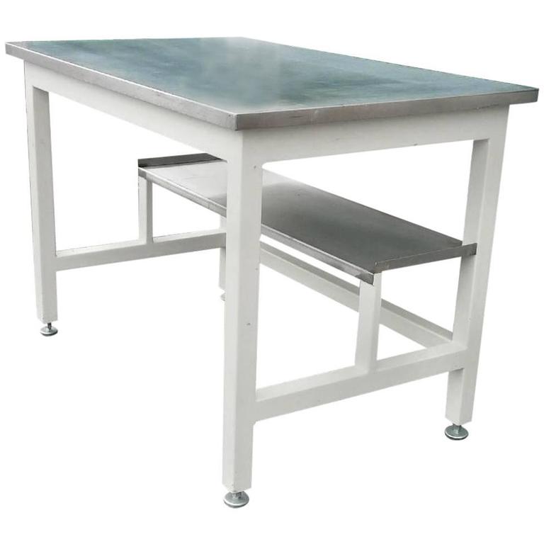 Lab Work Table Desk of Stainless Steel from Science Classroom at ...