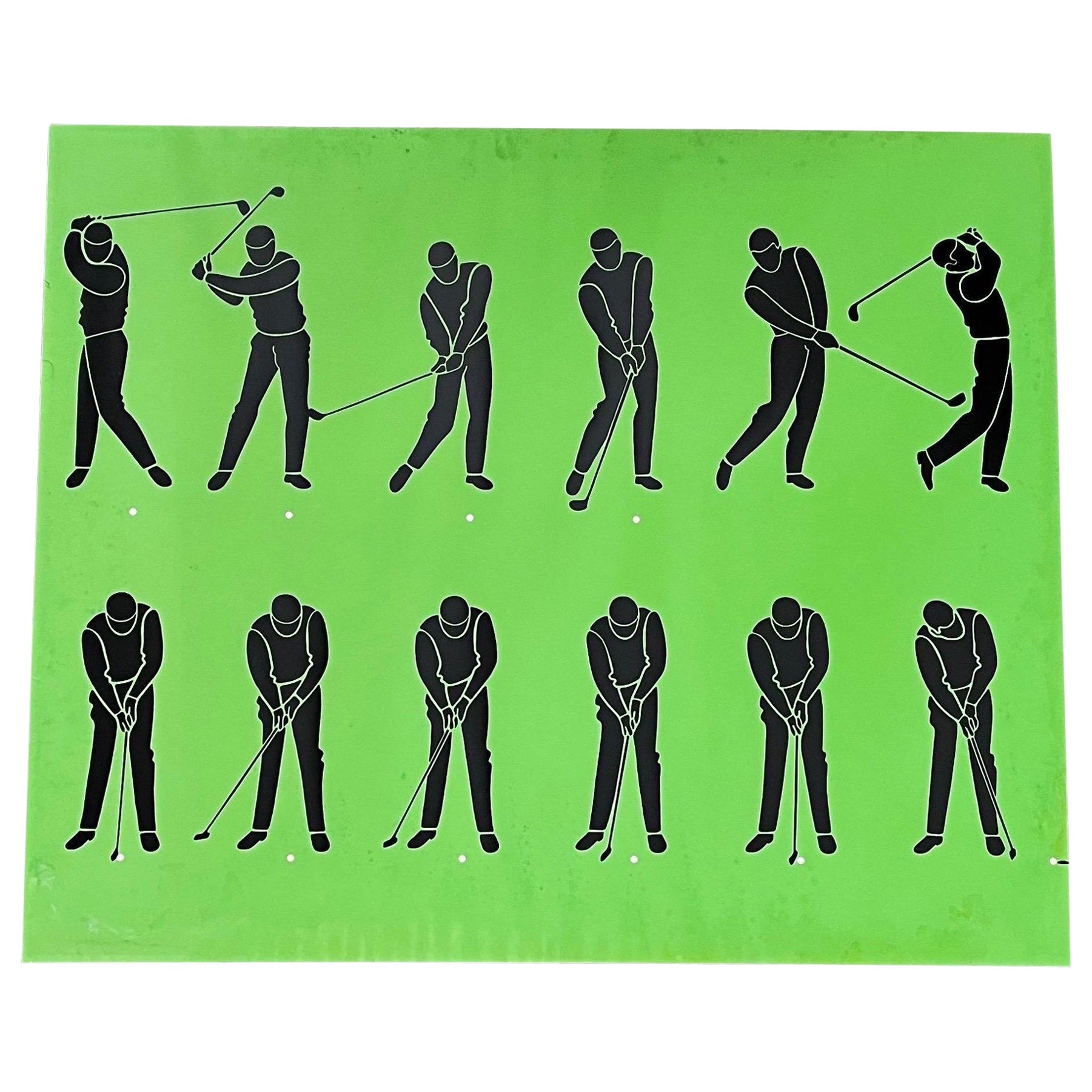 Pop Art Vintage Golf Lithograph Poster For Sale at 1stDibs