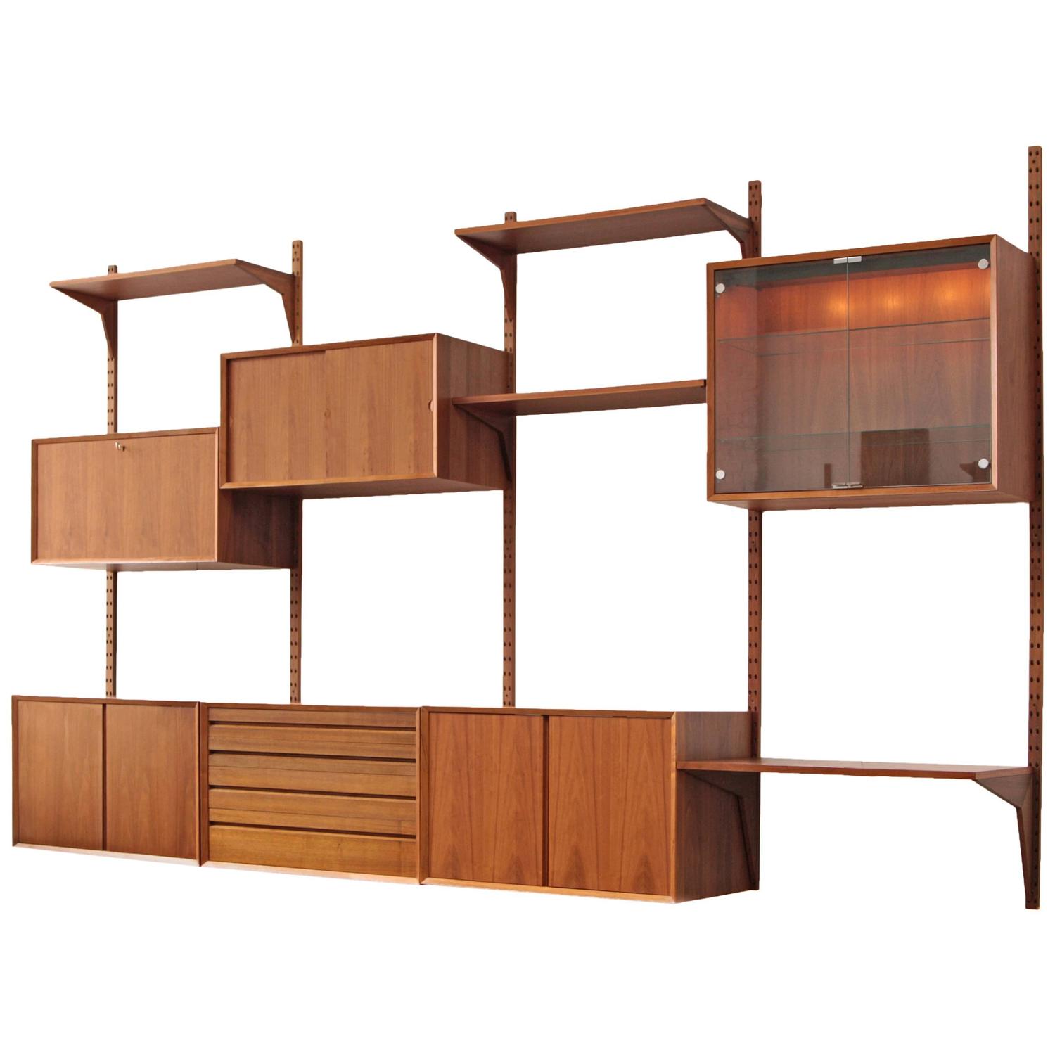 "Cado Royal" Poul Cadovius Teak Danish Wall Unit at 1stdibs