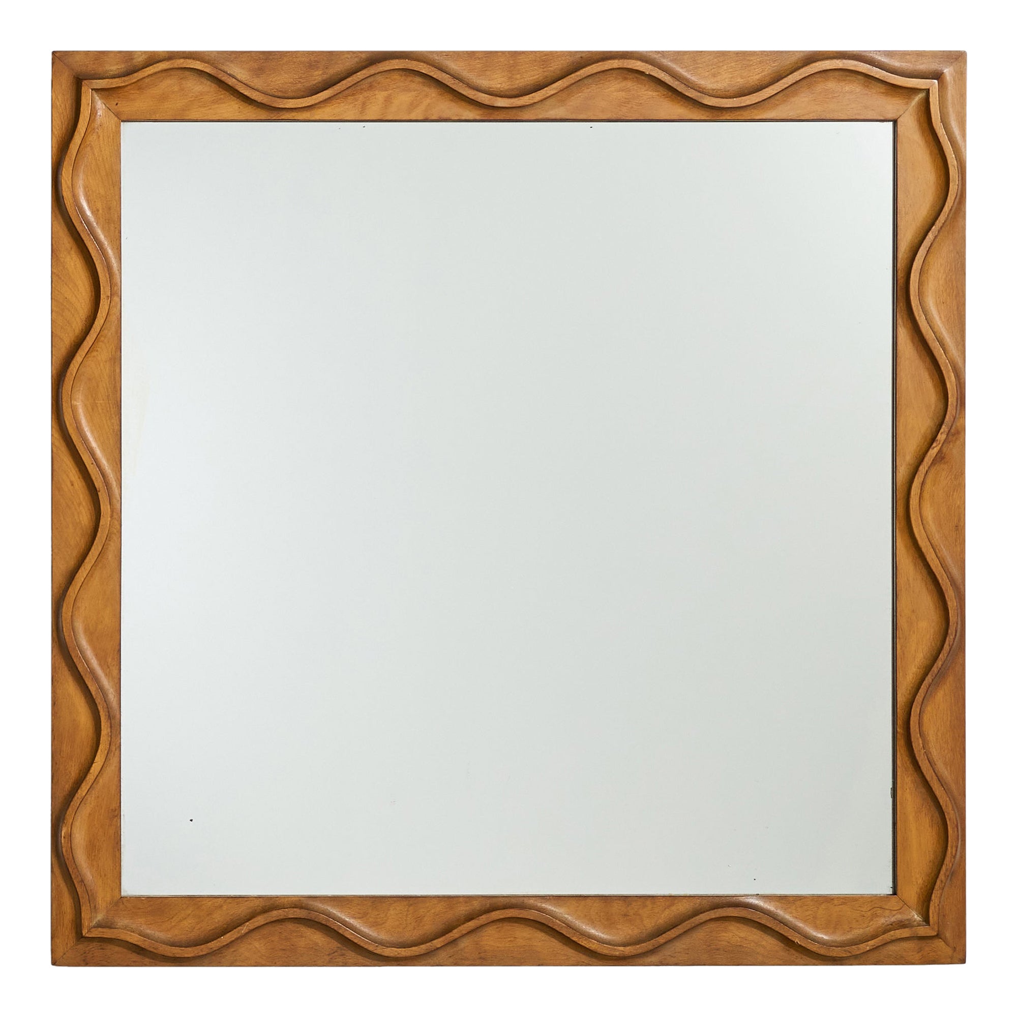Gilbert Rohde, Wall Mirror, Wood, USA, 1930s For Sale at 1stDibs