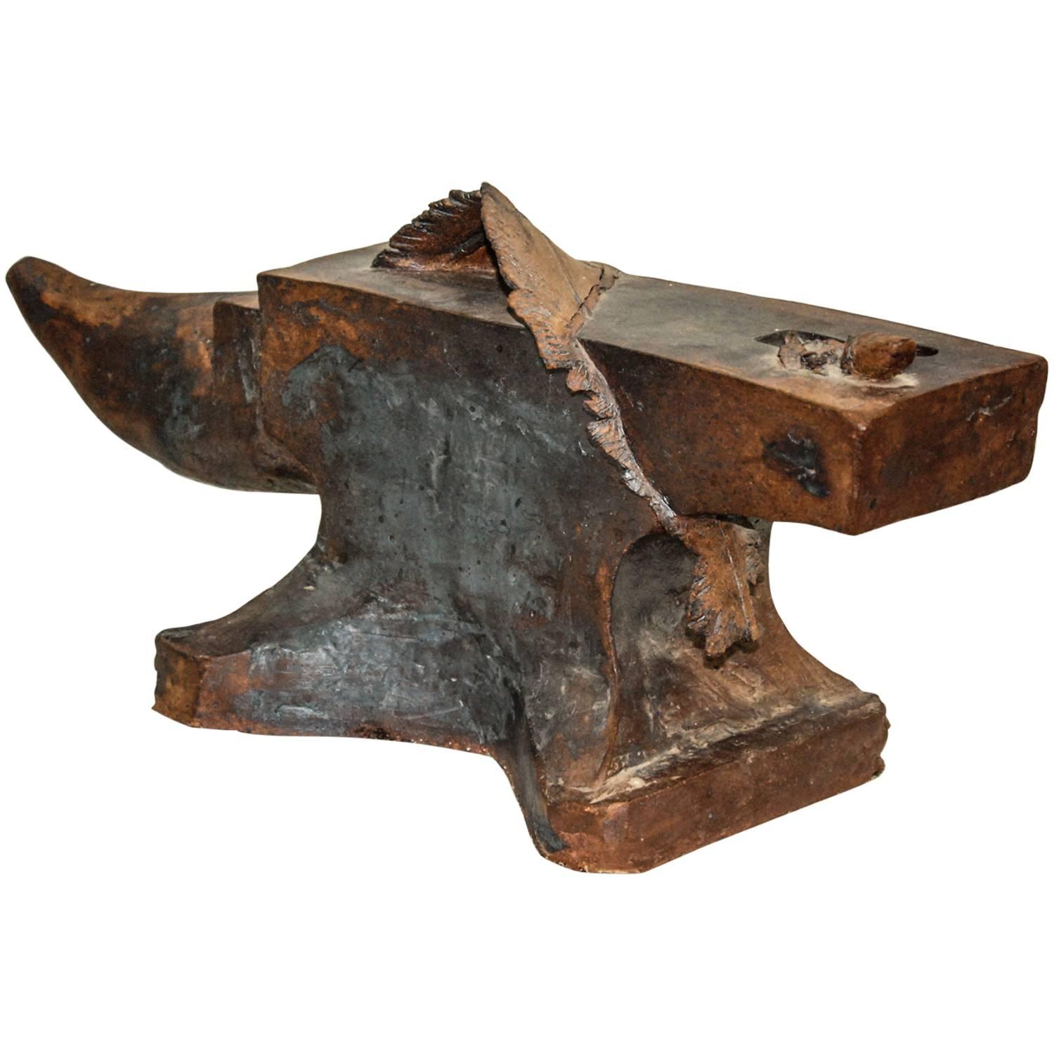 Large Contemporary Slab-Built Surrealist Sculptural Ceramic Anvil For ...