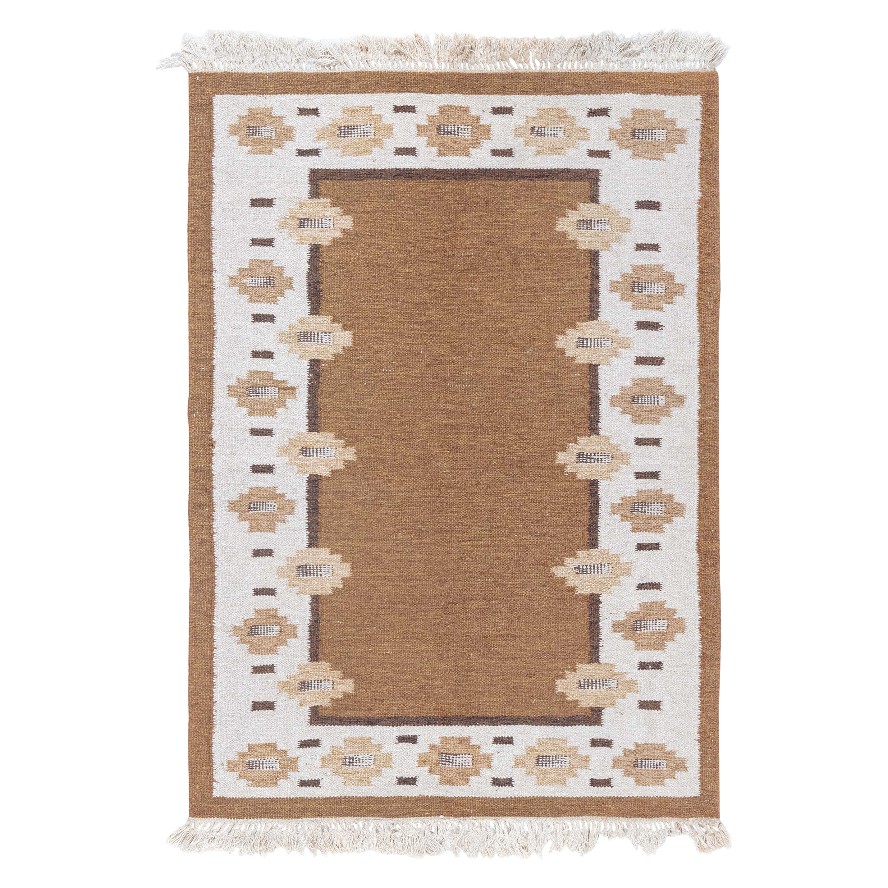 Doris Leslie Blau Vintage Swedish Flat Woven Rug by Marianne Richter AB ...