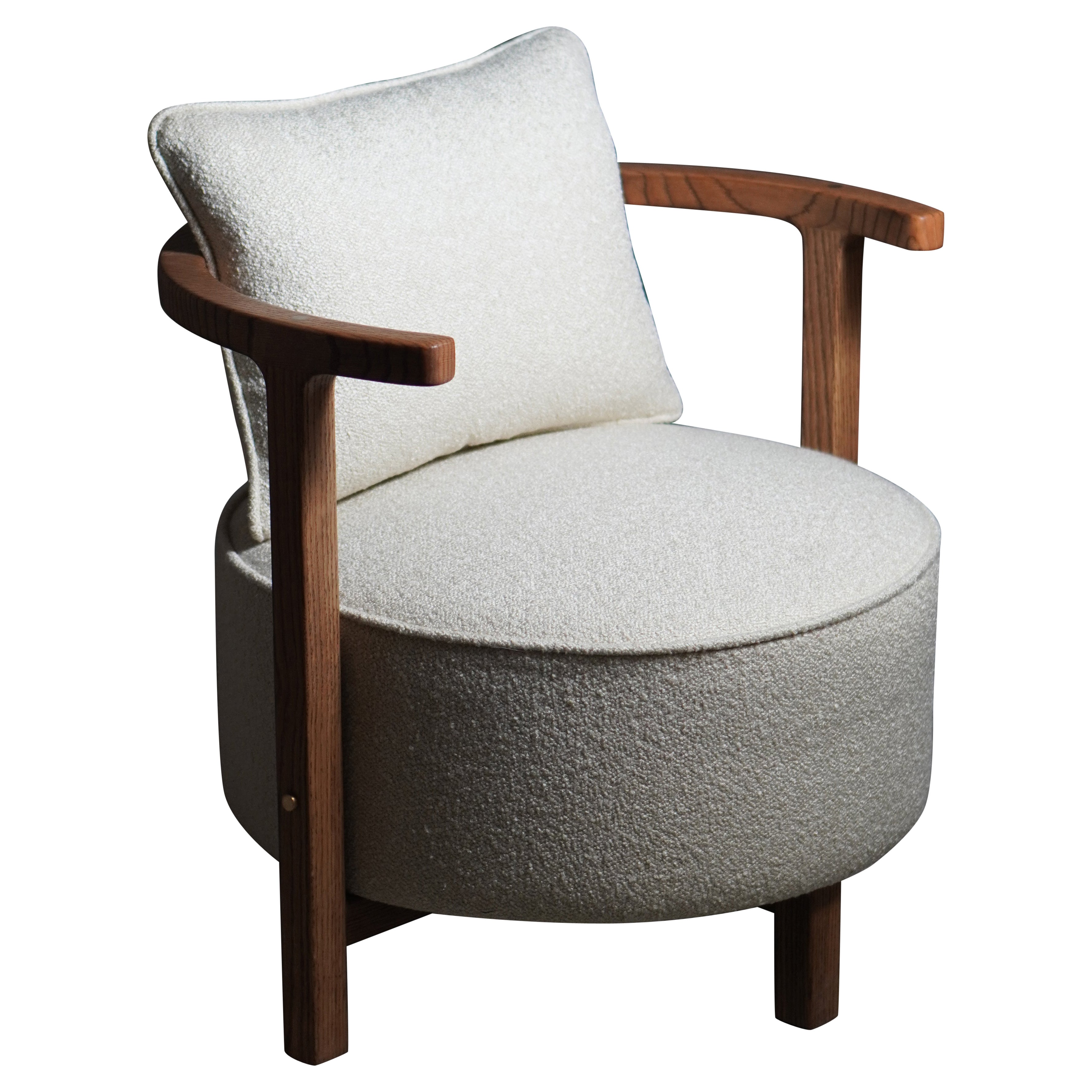 Modern Passione Armchair Made with Bouclé and Oak by Stylish Club For ...