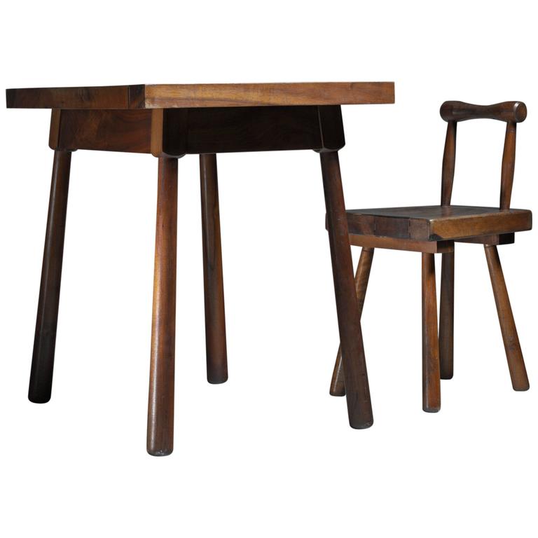 Console Desk or Vanity Table with Chair by Christian Durupt, France ...