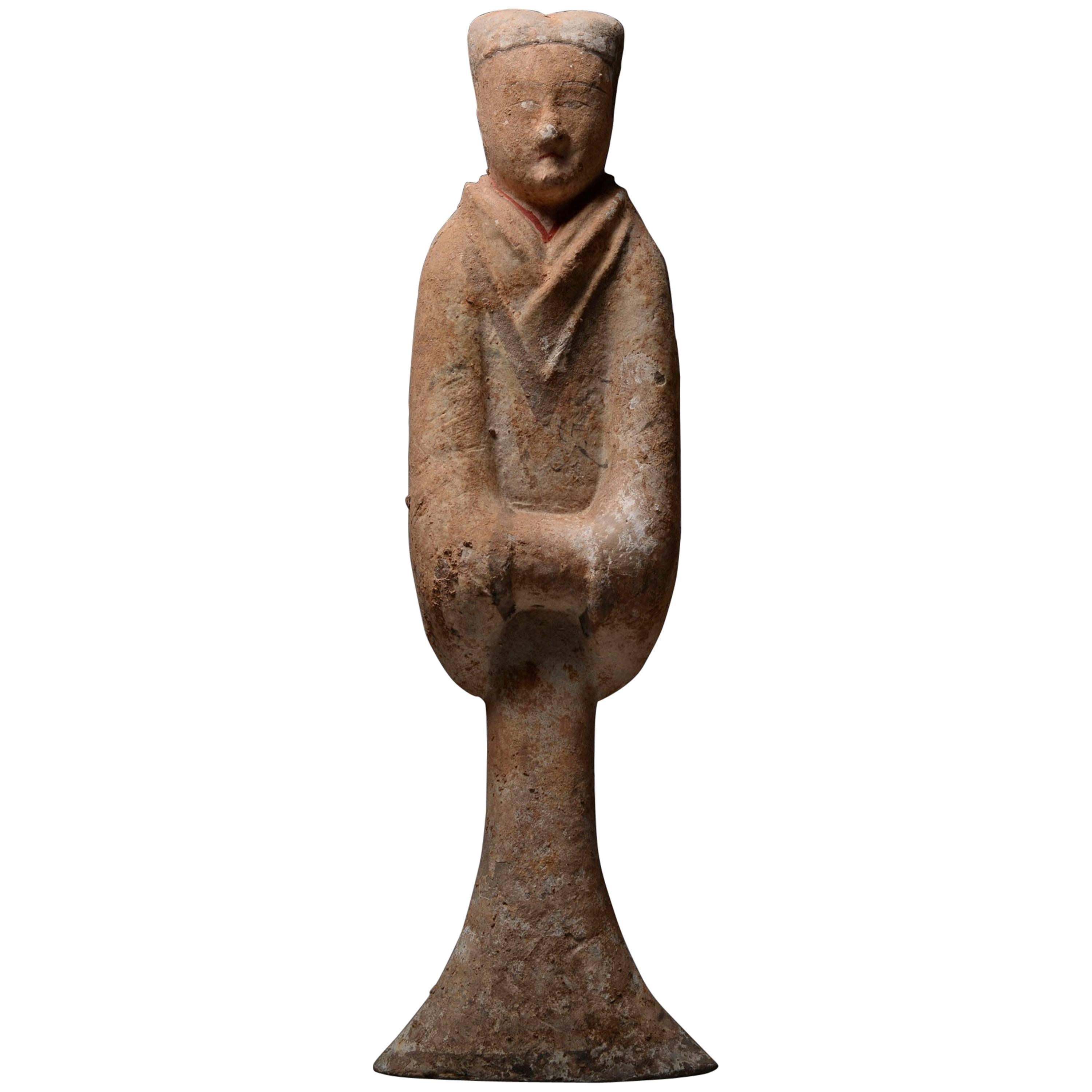 Ancient Chinese Han Dynasty Terracotta Statue, 206 BC at 1stDibs
