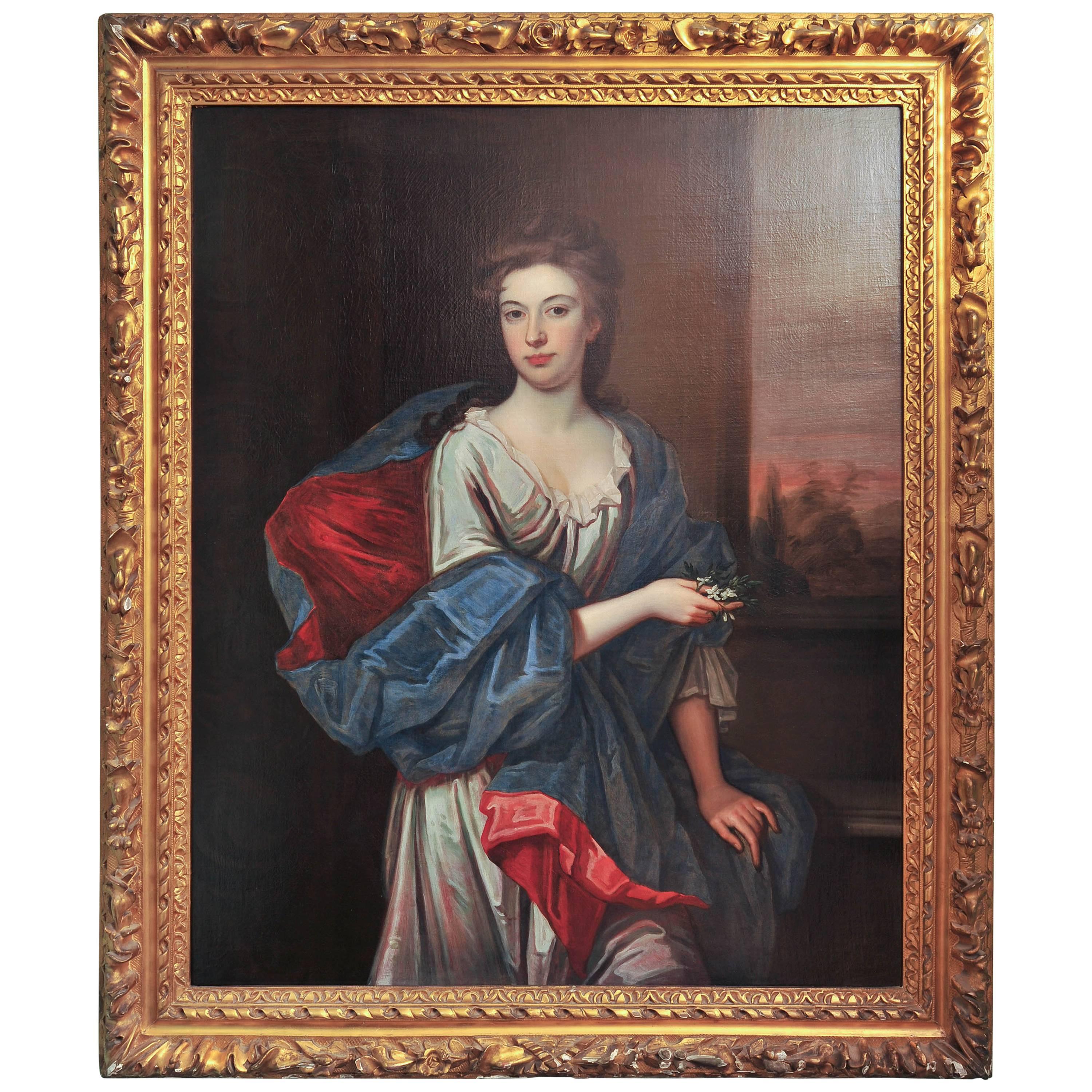 Late 17th Century Portrait of a Young Lady, Studio of Godfrey Kneller ...