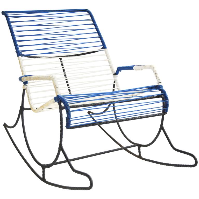 String and Rebar 1950s Rocker For Sale at 1stDibs