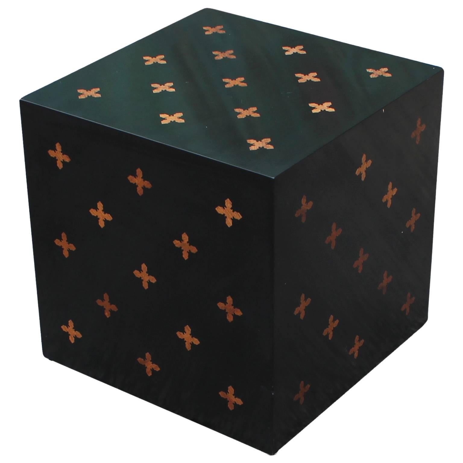 Modern Edward Wormley for Dunbar Parquetry Cube Table at 1stDibs
