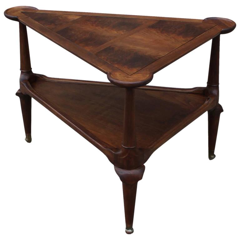 Sculptural Triangular Side Table by Mastercraft at 1stDibs