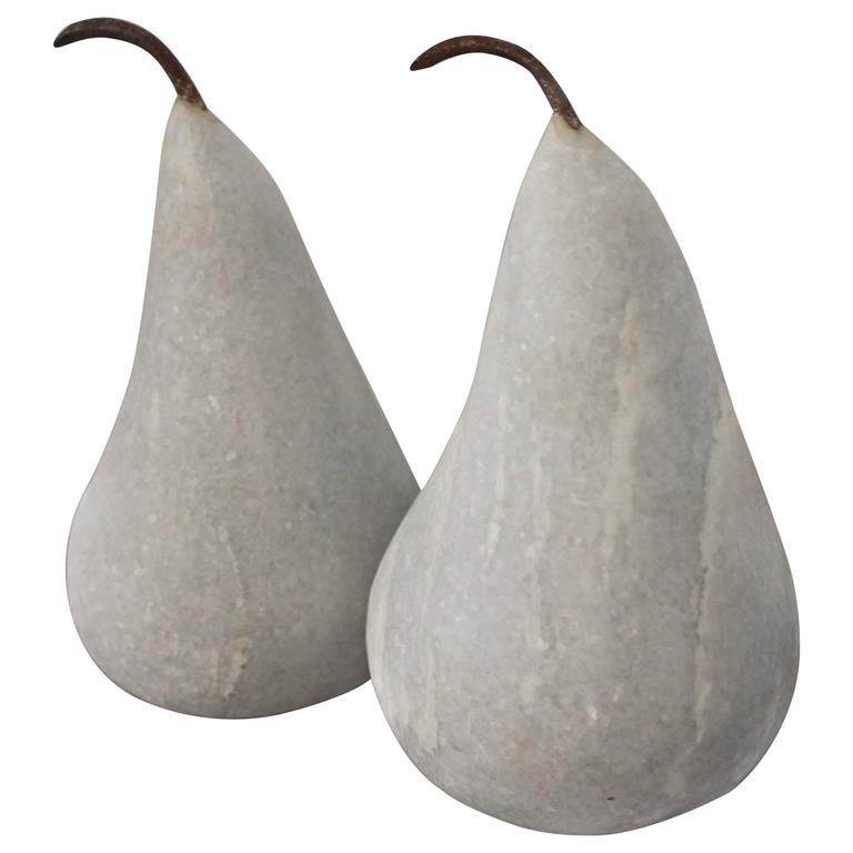 Hand-Carved Marble Pear Accessories at 1stDibs