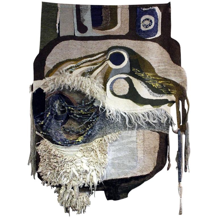 Original Art Work Tapestry by Antoine Rapin, France, circa 1970 at 1stDibs