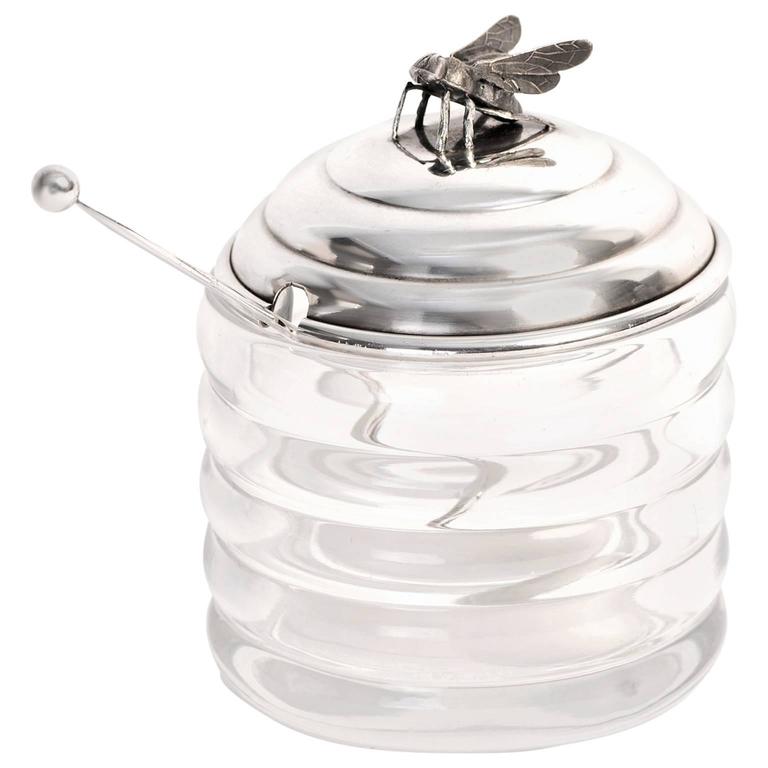 Blackinton Sterling Bee Hive Honey Jar at 1stDibs | the bee hive ...
