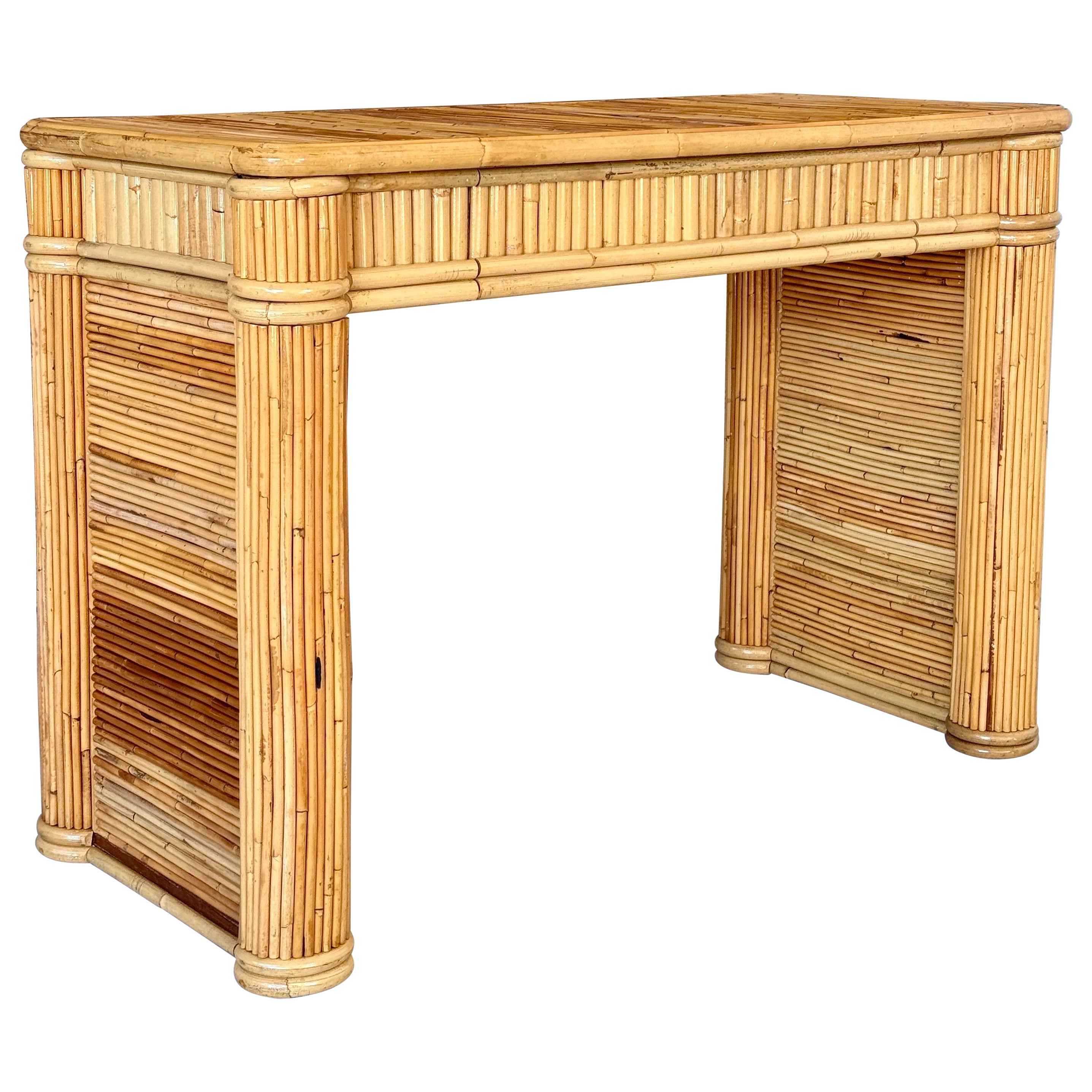 Mid-20th Century Organic Modern Coastal Pencil Reed Desk For Sale at ...