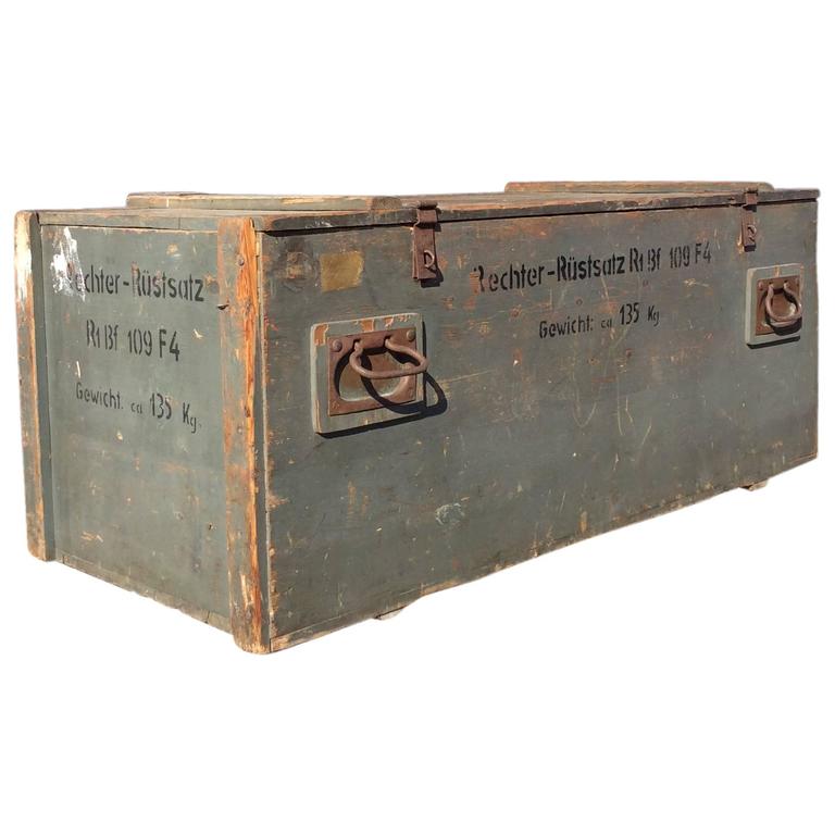 Messhachmit German Machine Gun Crate Trunk WW2 at 1stDibs | ww2 trunk ...