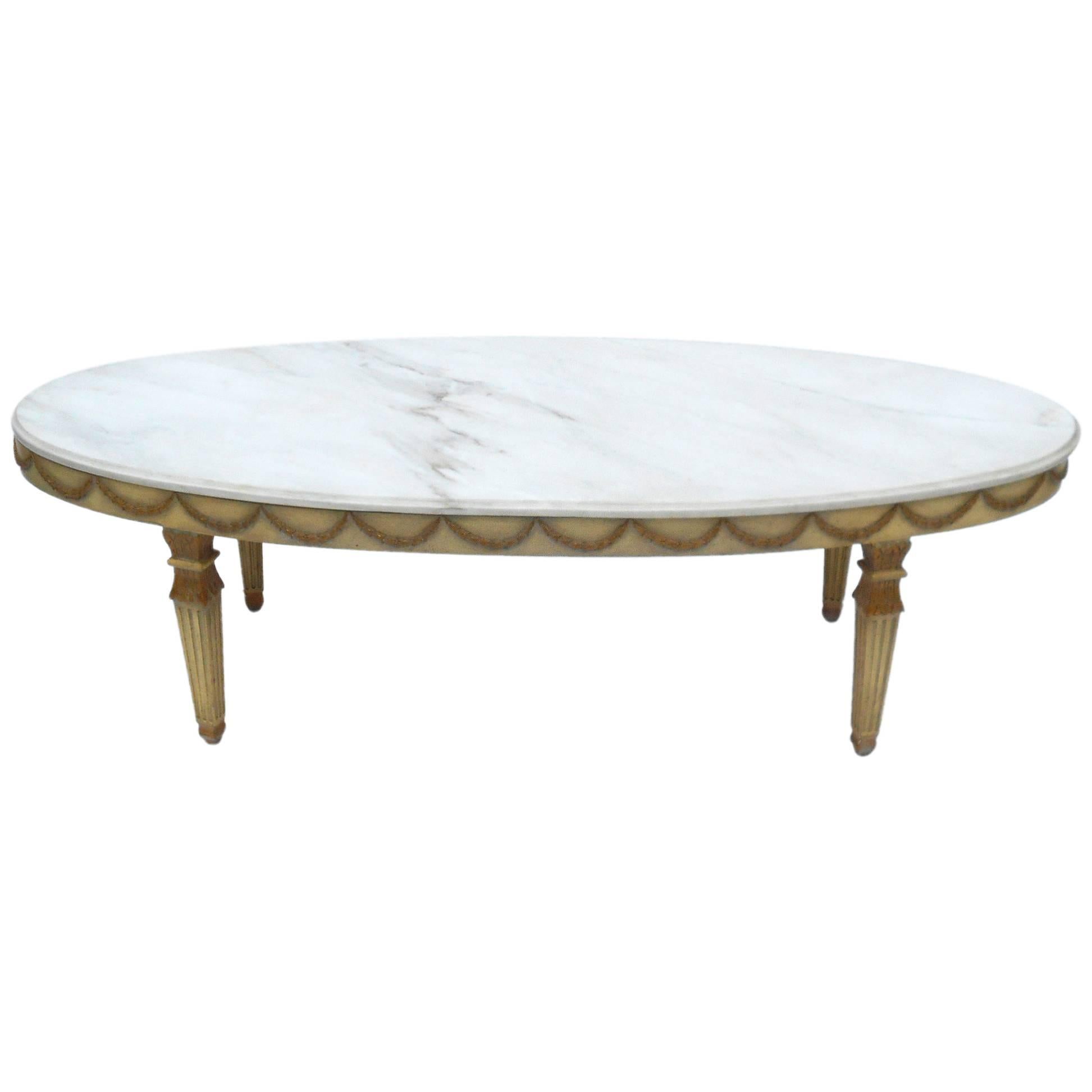 Italian Marble-Top Coffee Table at 1stDibs