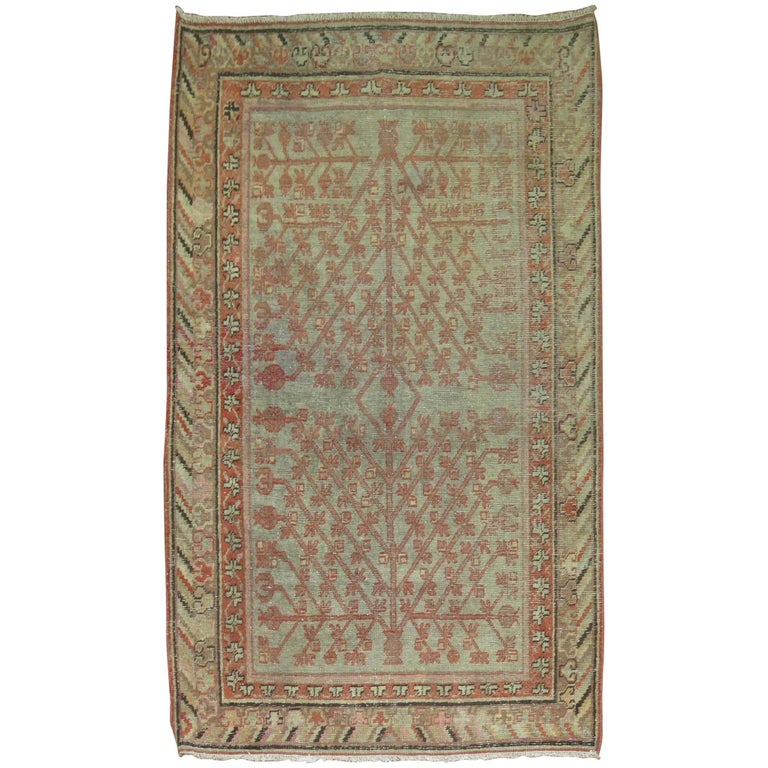 Worn Antique Khotan Area Size Rug For Sale at 1stDibs
