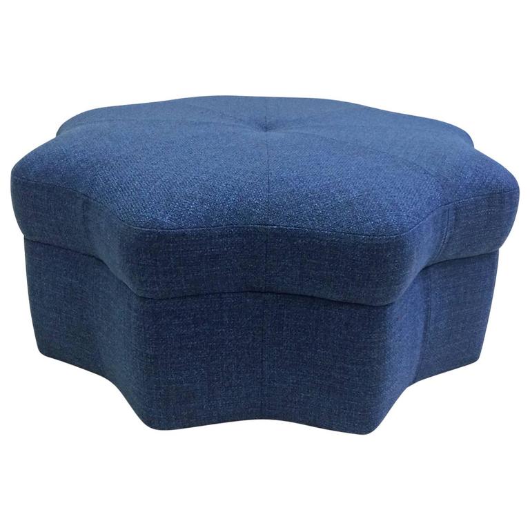 Ottoman in Blue at 1stDibs