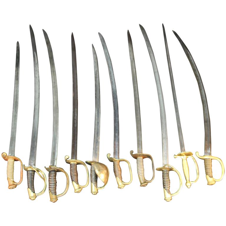 Set of Ten Authentic Civil War Swords at 1stDibs