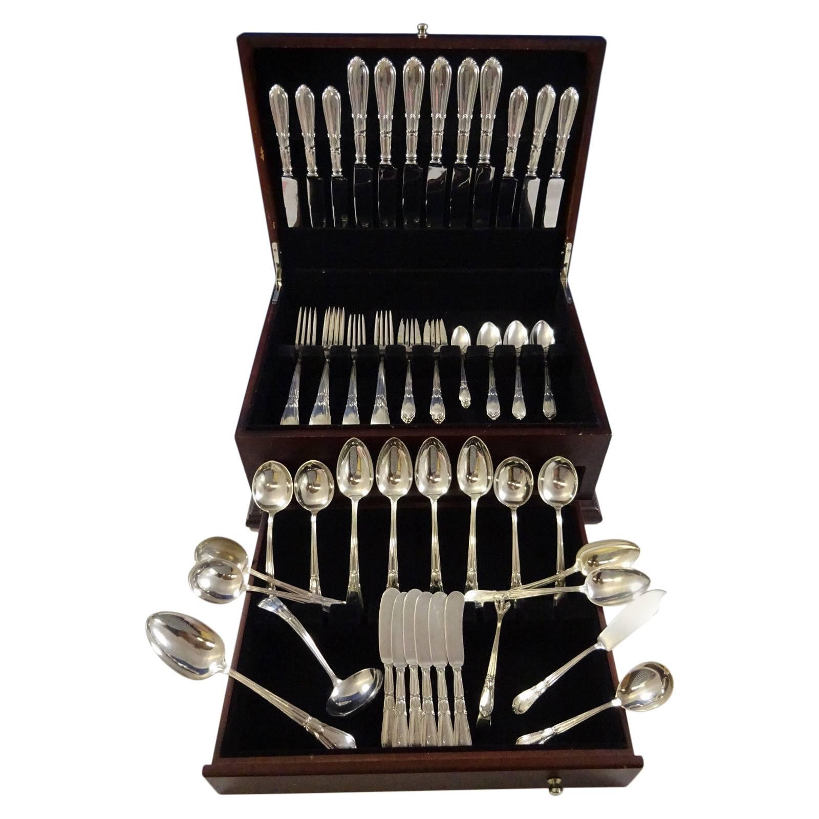 Troubadour by Frank Whiting Sterling Silver Flatware Service Set 65 Pcs ...