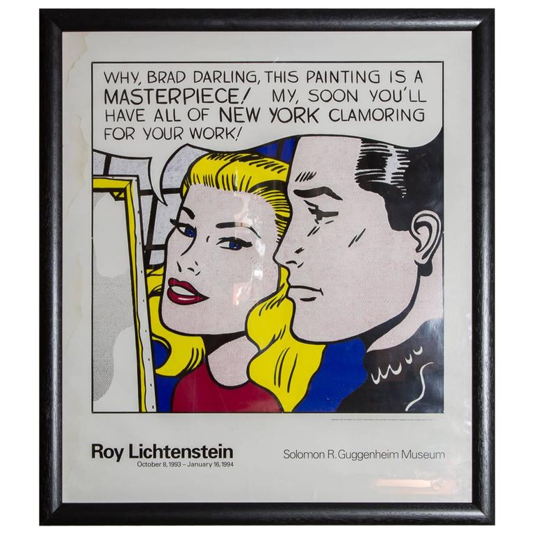 Contemporary Roy Lichtenstein Framed Poster at 1stDibs