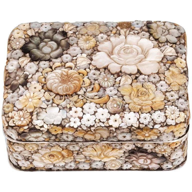 Japanese Shibayama Trinket Box at 1stDibs