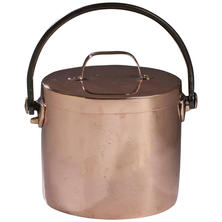 English, Copper Round Swing Handled Cookware Pot for the Kitchen 19th ...