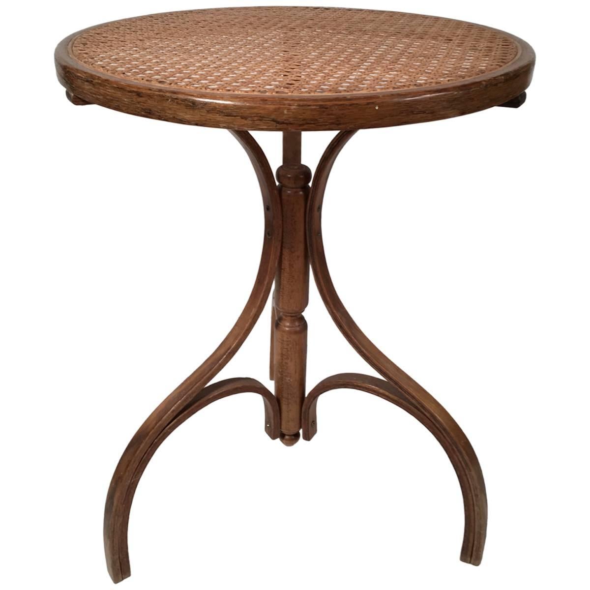 Bentwood Caned Occasional Table at 1stDibs