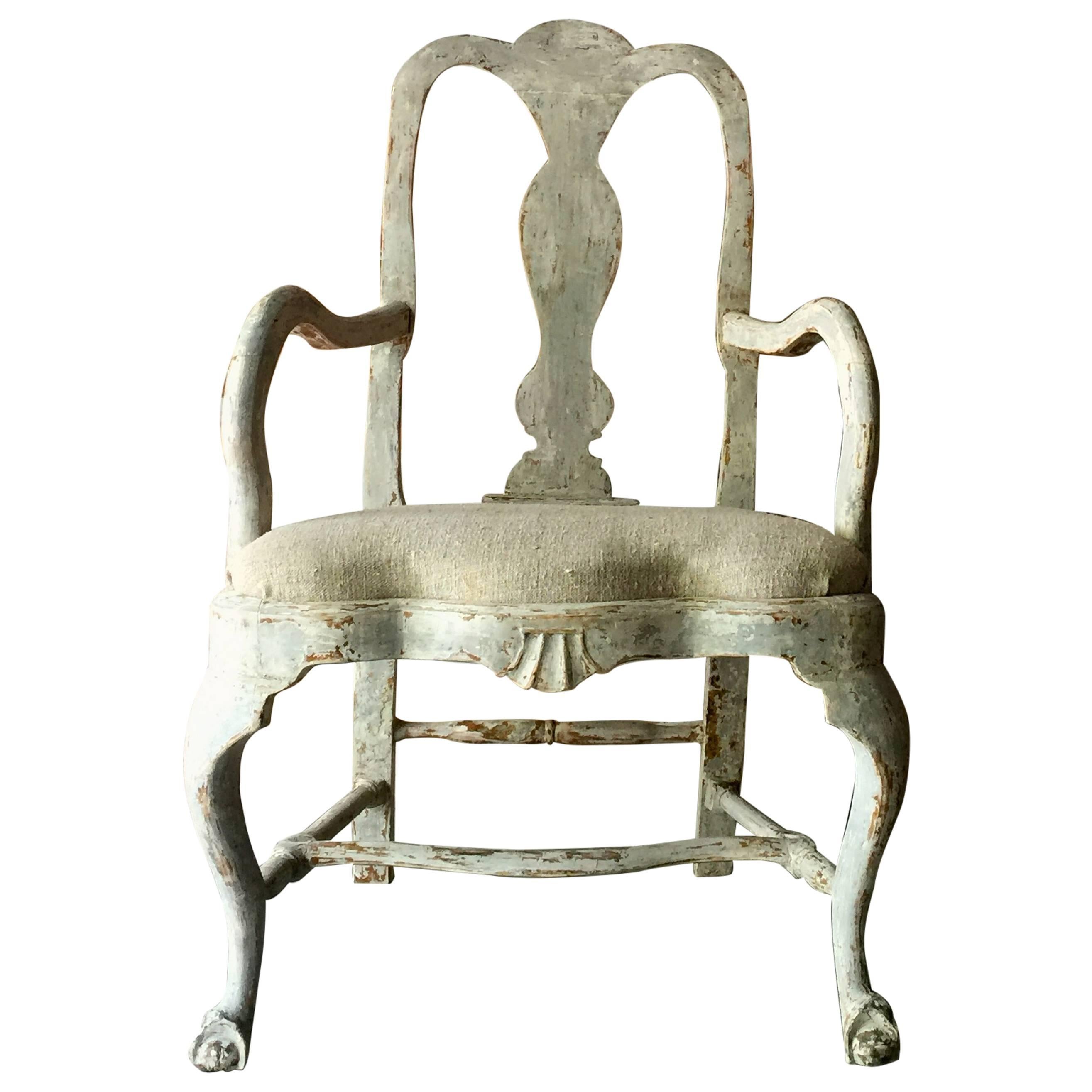 Swedish Rococo Period Chair at 1stDibs