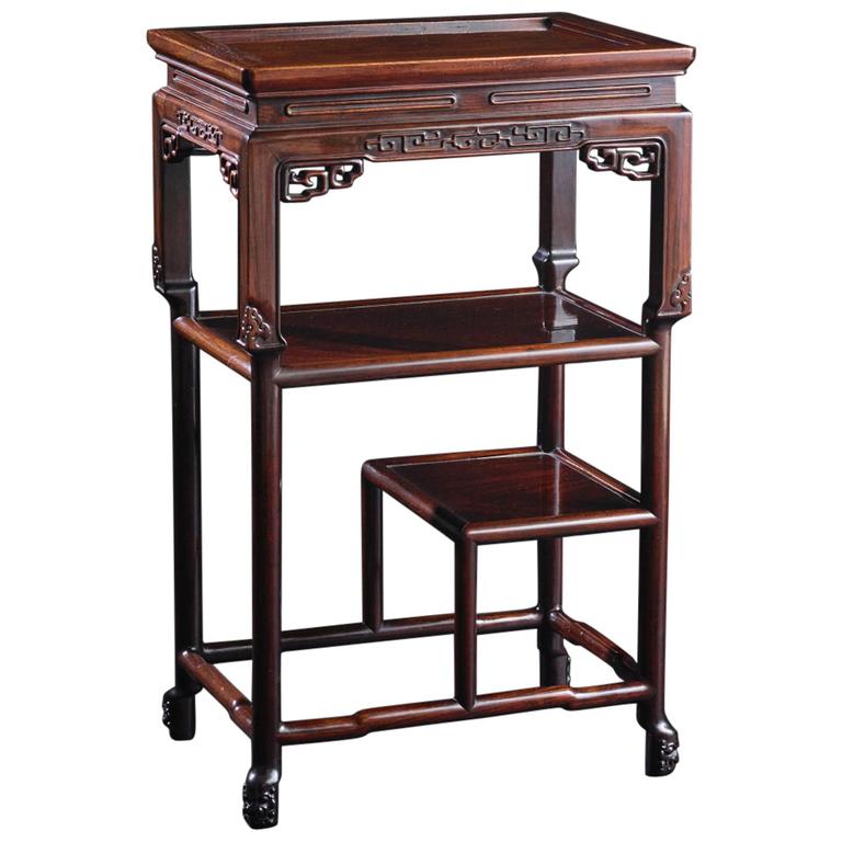 Qing Dynasty Chinese Rosewood Occasional Table at 1stDibs