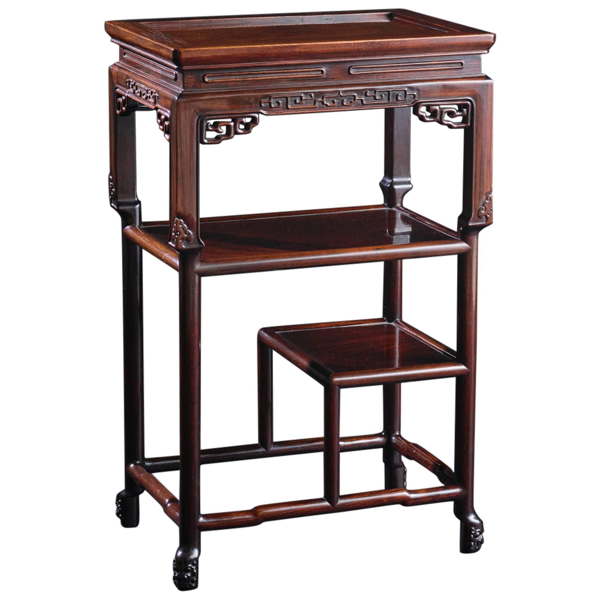 Qing Dynasty Chinese Rosewood Occasional Table at 1stDibs