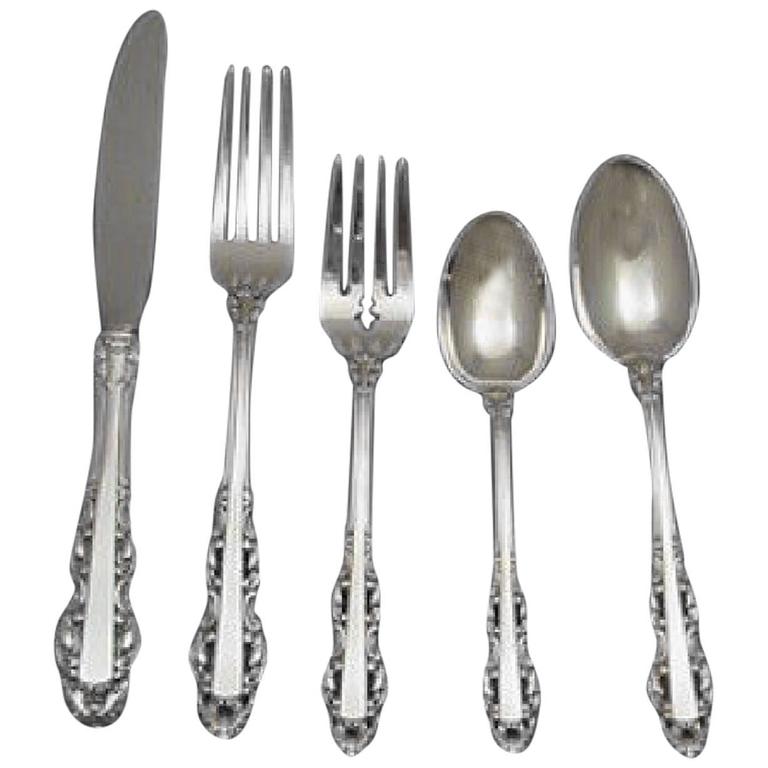 Albemarle by Alvin Sterling Silver Flatware Set Service Heirloom at 1stDibs