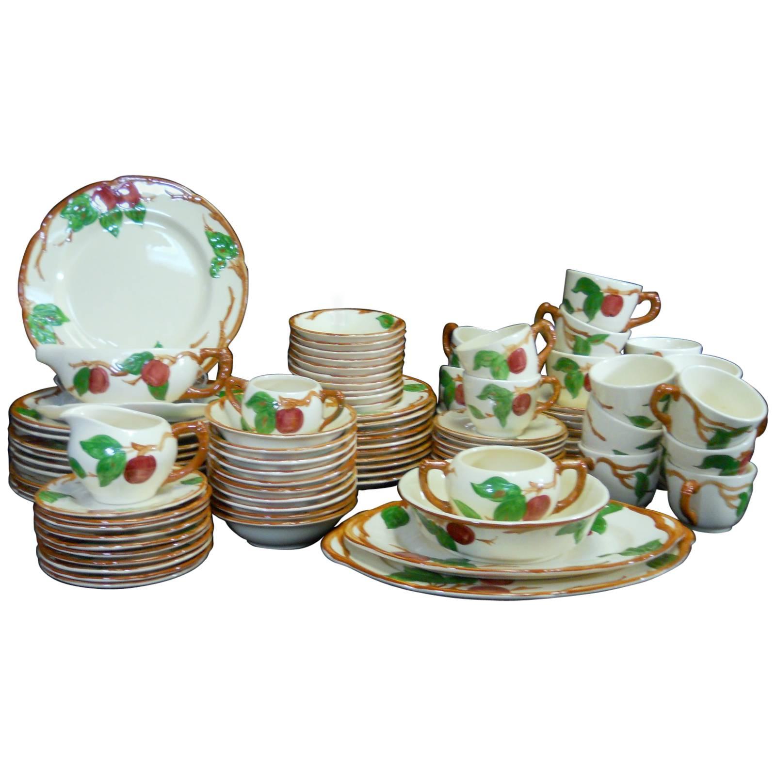 Franciscan China Apple USA Pattern 99-Piece Set Service for Ten at 1stDibs