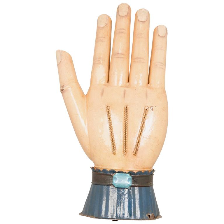 Large Metal Jeweled Hand at 1stDibs