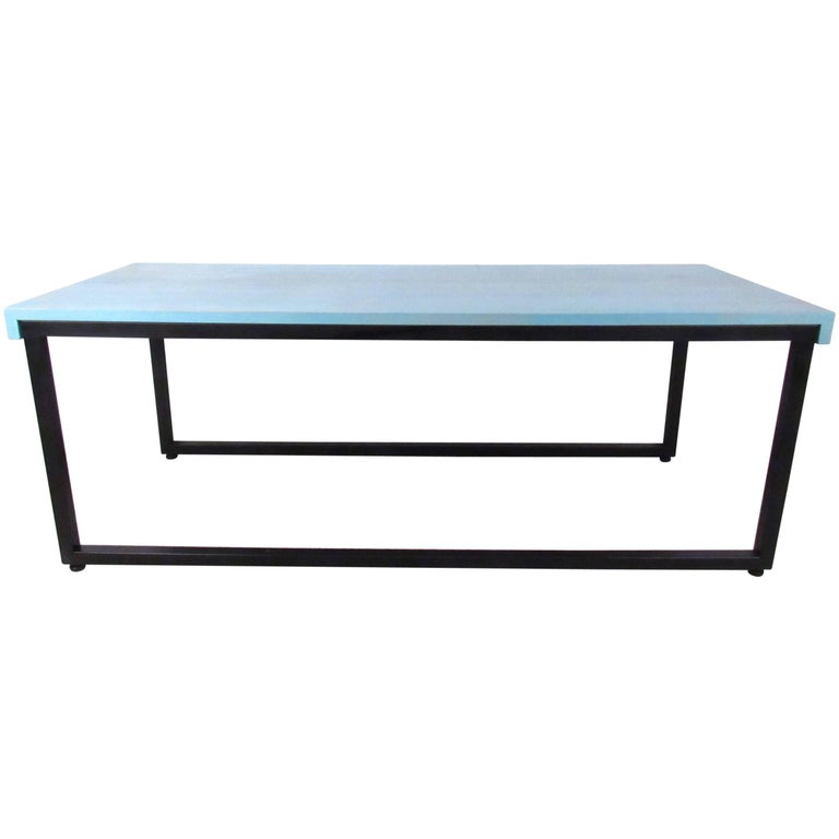 Mid-Century Modern Sled Leg Cocktail Table by Knoll For Sale at 1stDibs