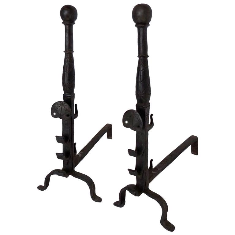 Antique Spanish Colonial Andirons at 1stDibs