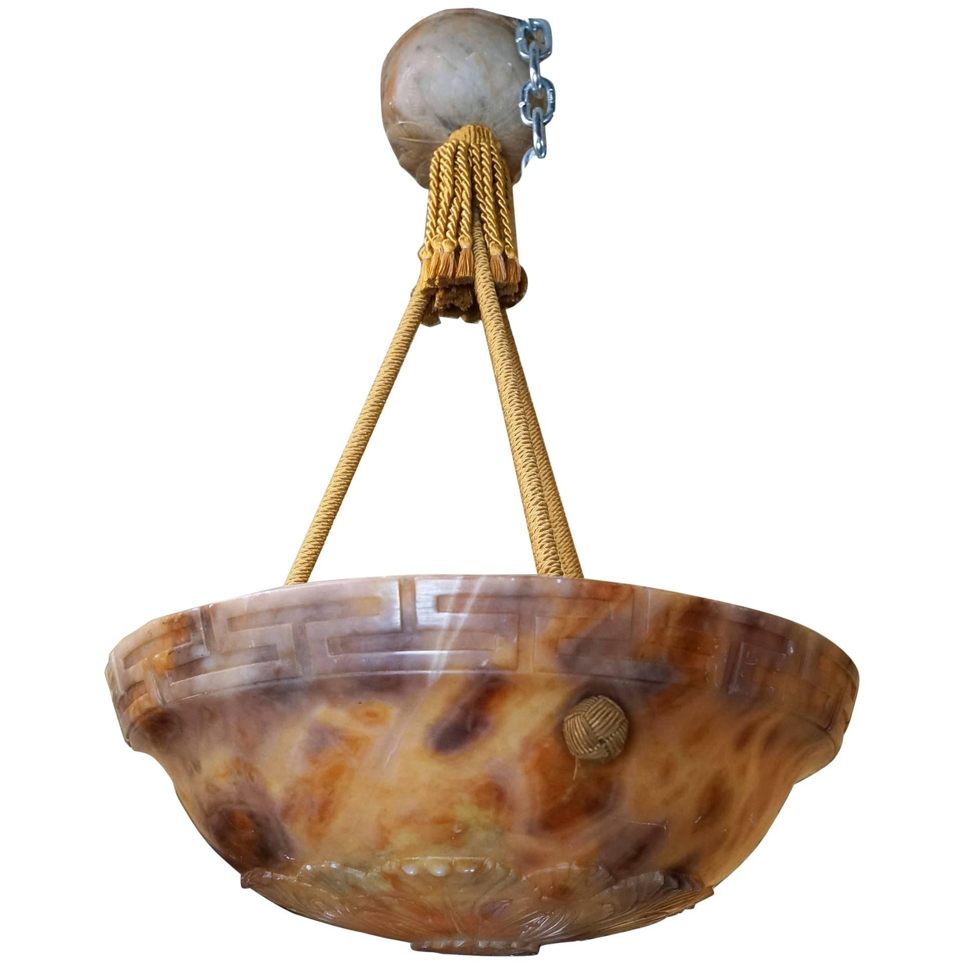 Spanish alabaster chandelier at 1stDibs