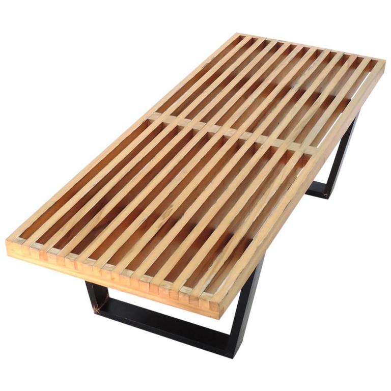 George Nelson Herman Miller Small Mid-Century Platform Bench For Sale ...