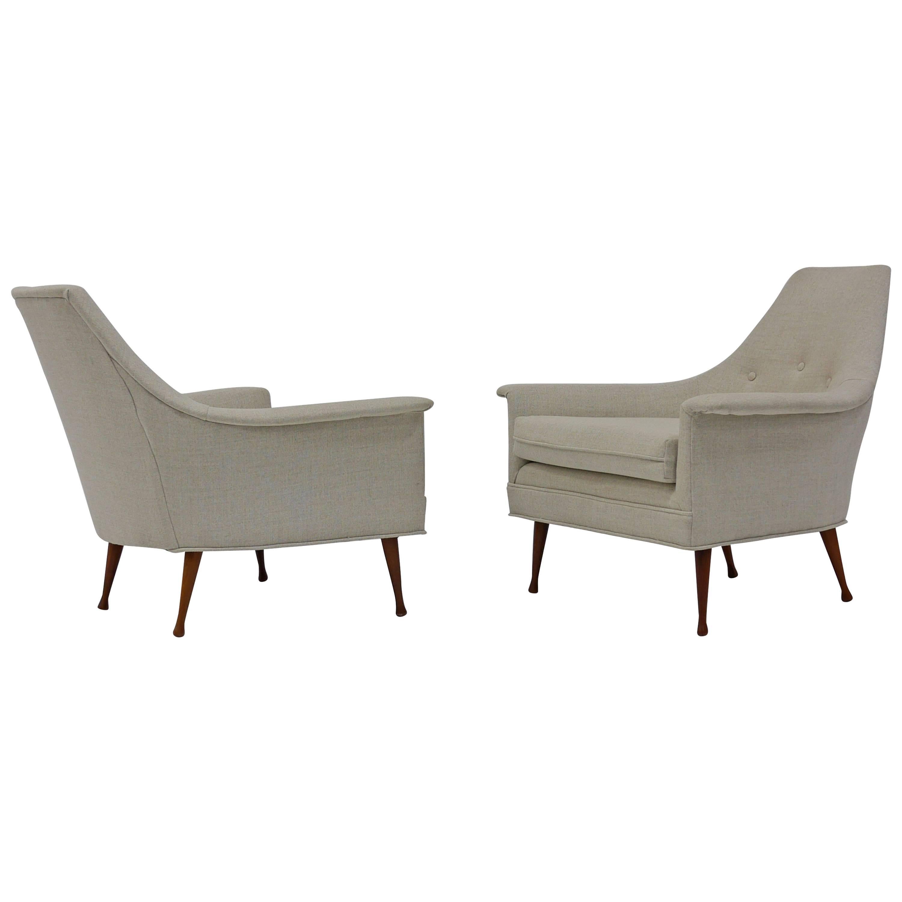Pair of Lounge Chairs by Ben Seibel For Sale at 1stDibs