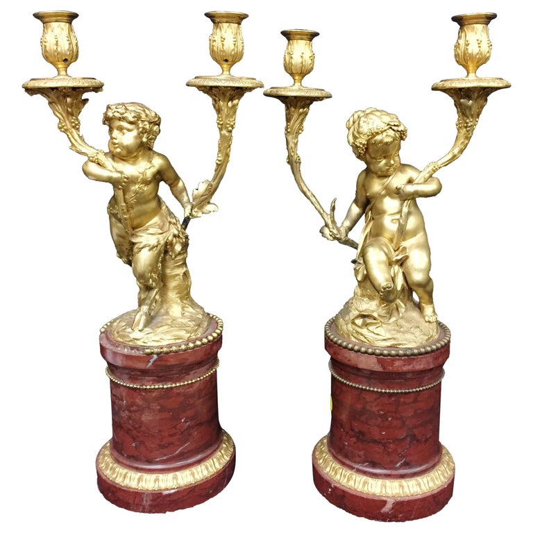 Clodion Style Candelabra, 19th Century For Sale at 1stDibs