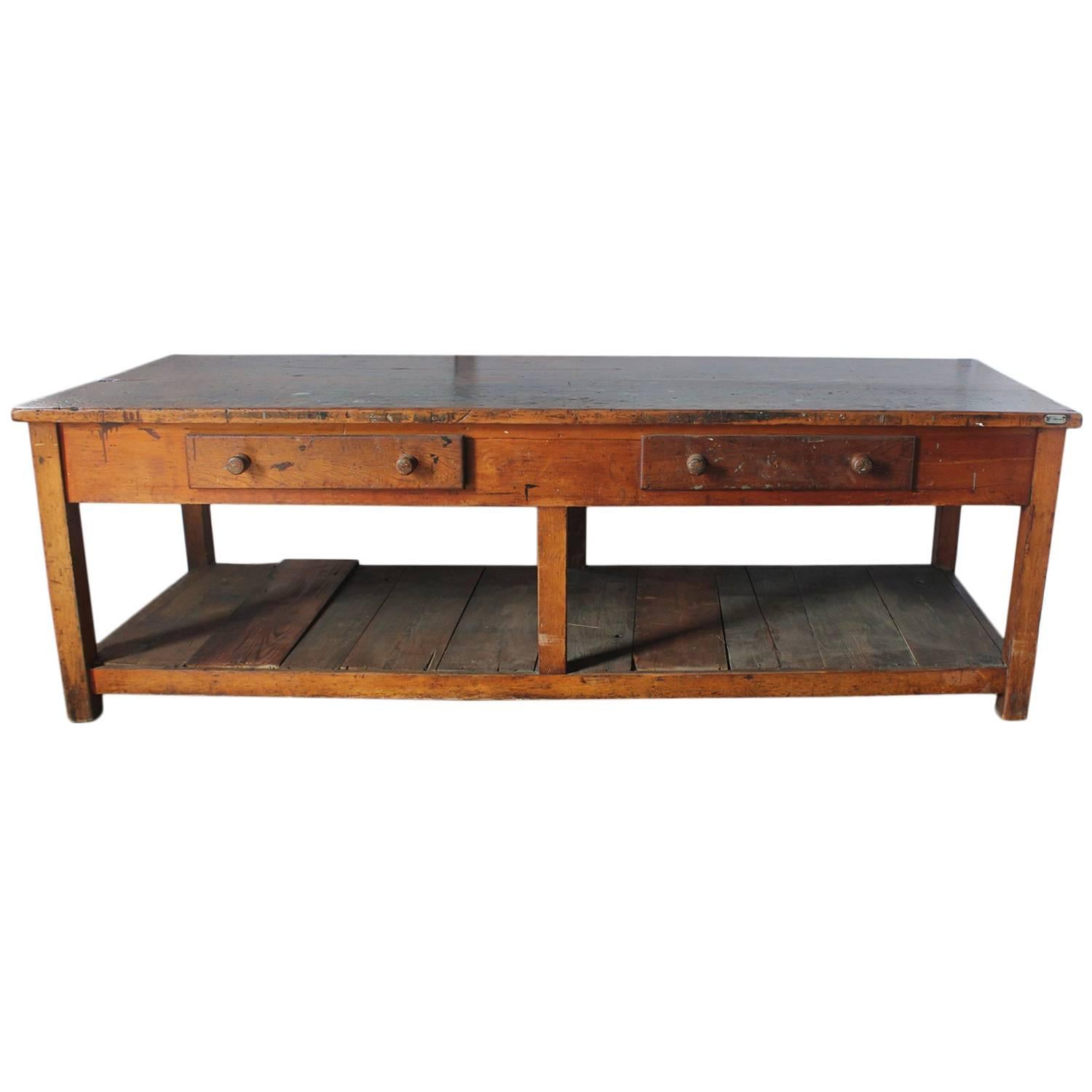 1930s American Library Study Wood Table For Sale at 1stDibs