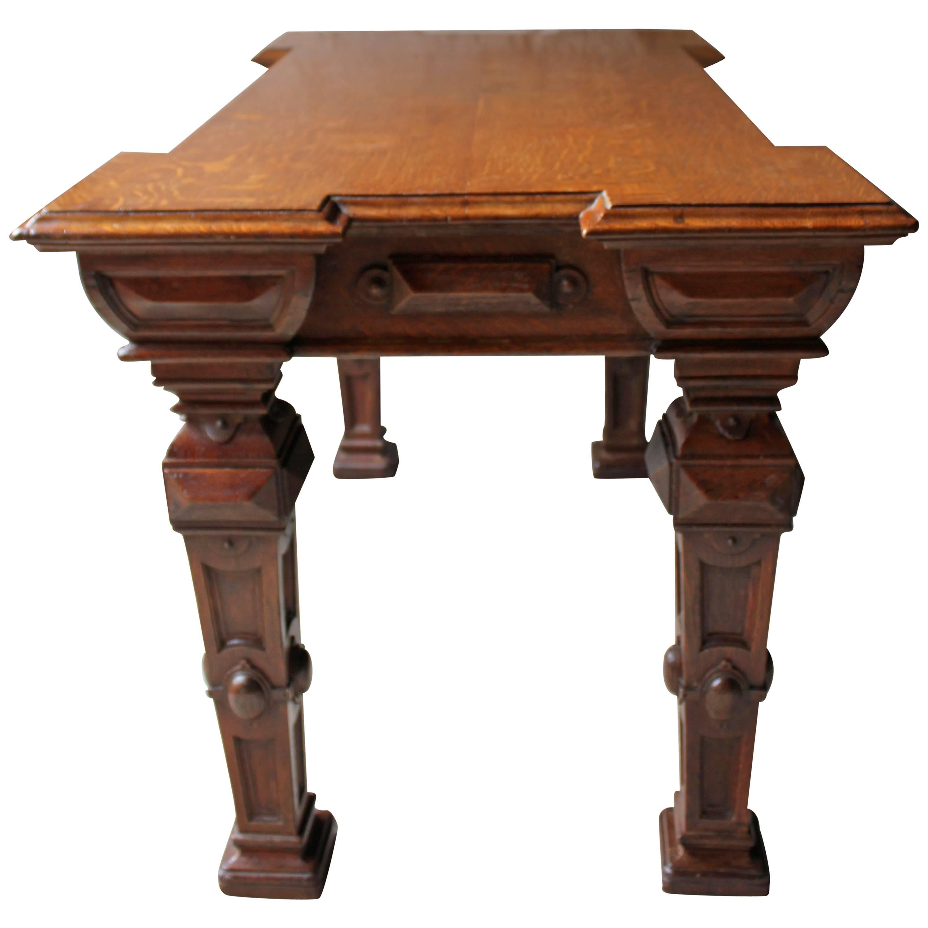 Very Fine Early Victorian Elizabethan Revival Oak Centre Table, circa ...