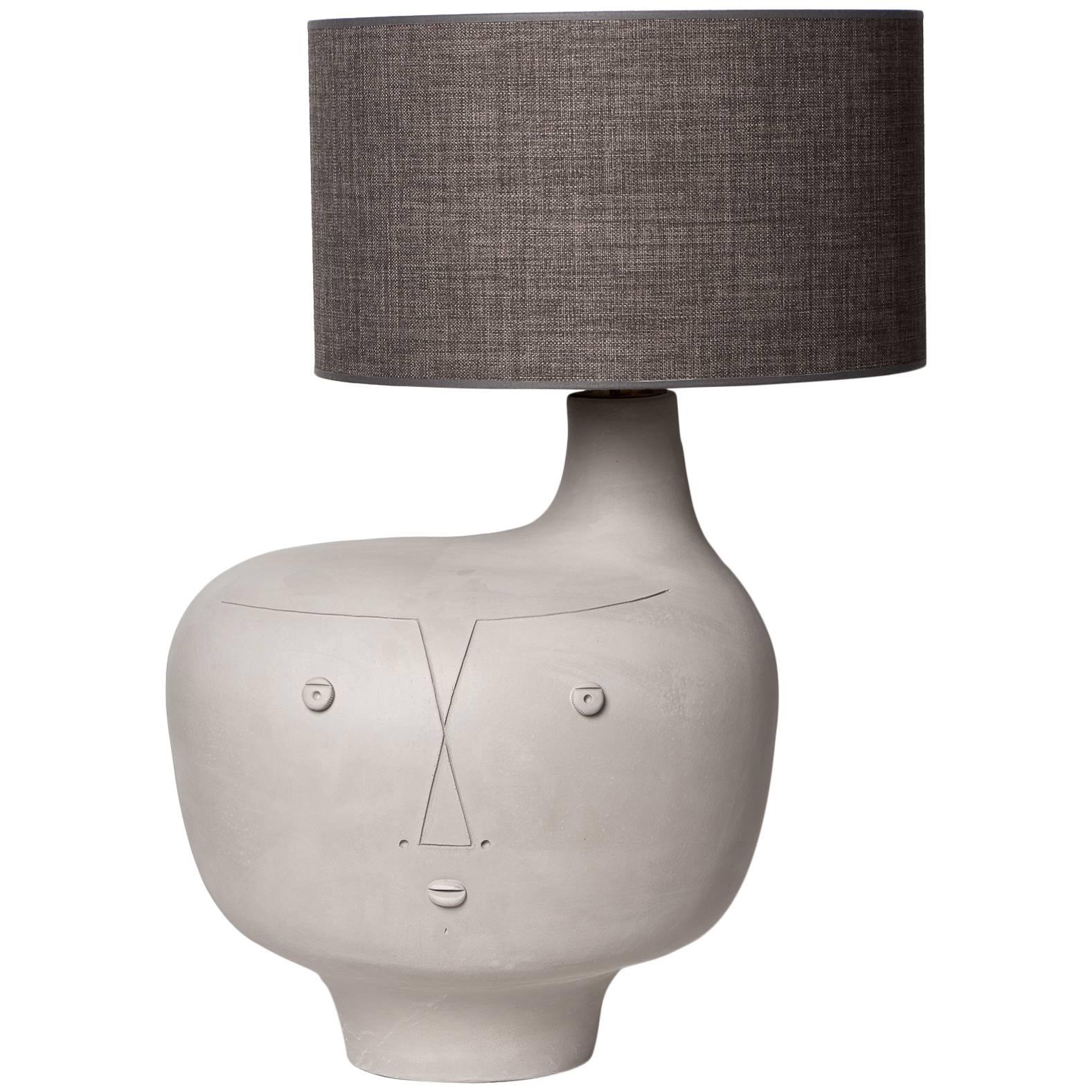 Large Ceramic Base Lamp, Unique Piece by Dalo at 1stDibs