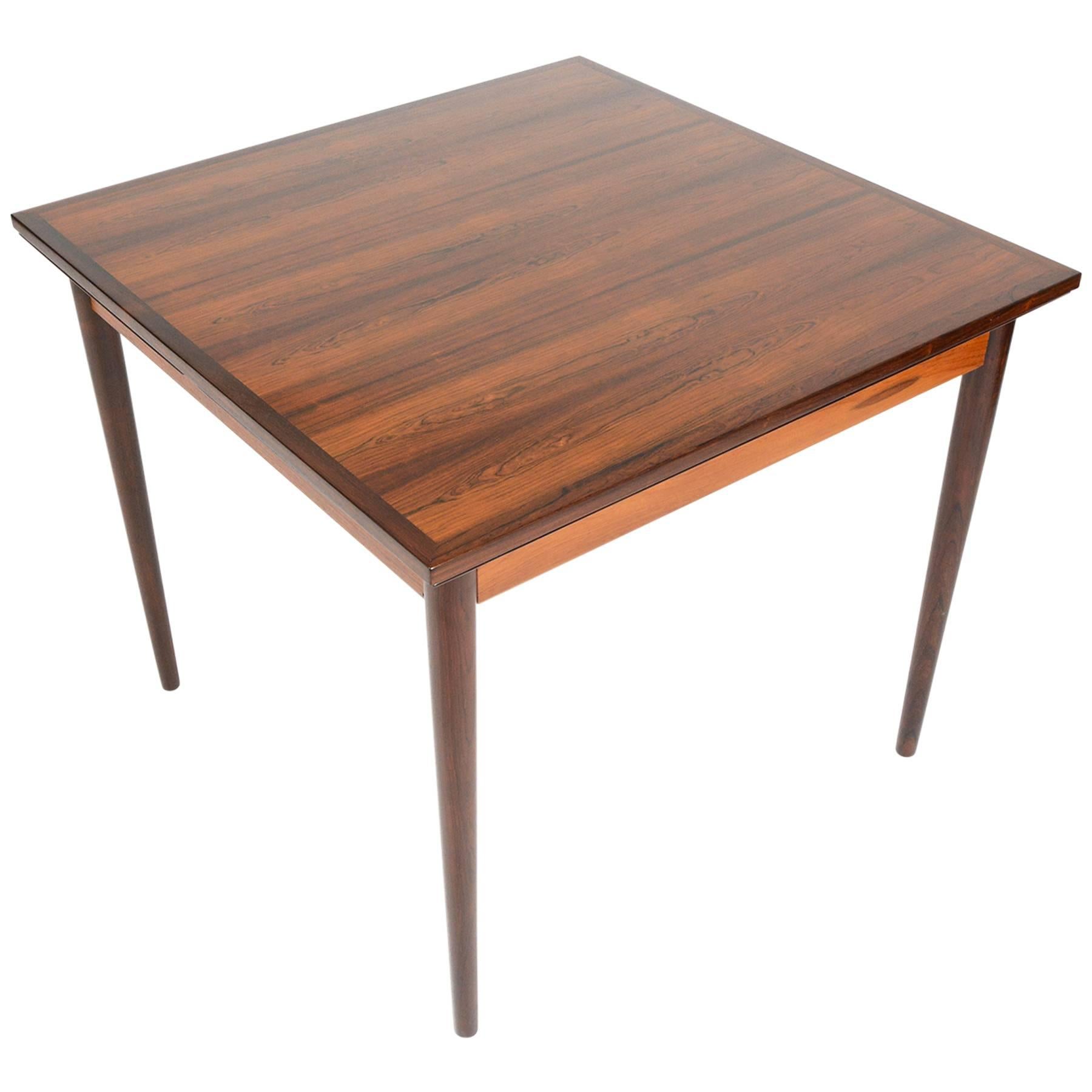Brazilian Rosewood Square Draw Leaf Dining Table at 1stDibs