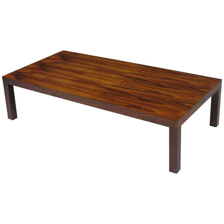 Midcentury Rosewood Parsons Coffee Table at 1stDibs