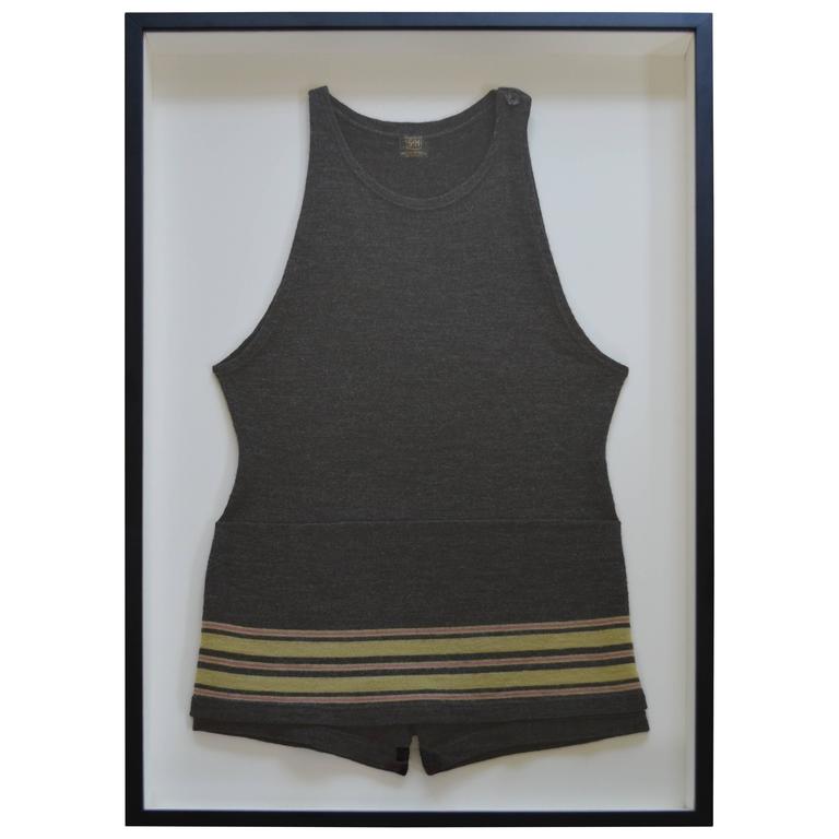 Vintage Early 1900s Swim Suit Framed in Shadow Box at 1stDibs