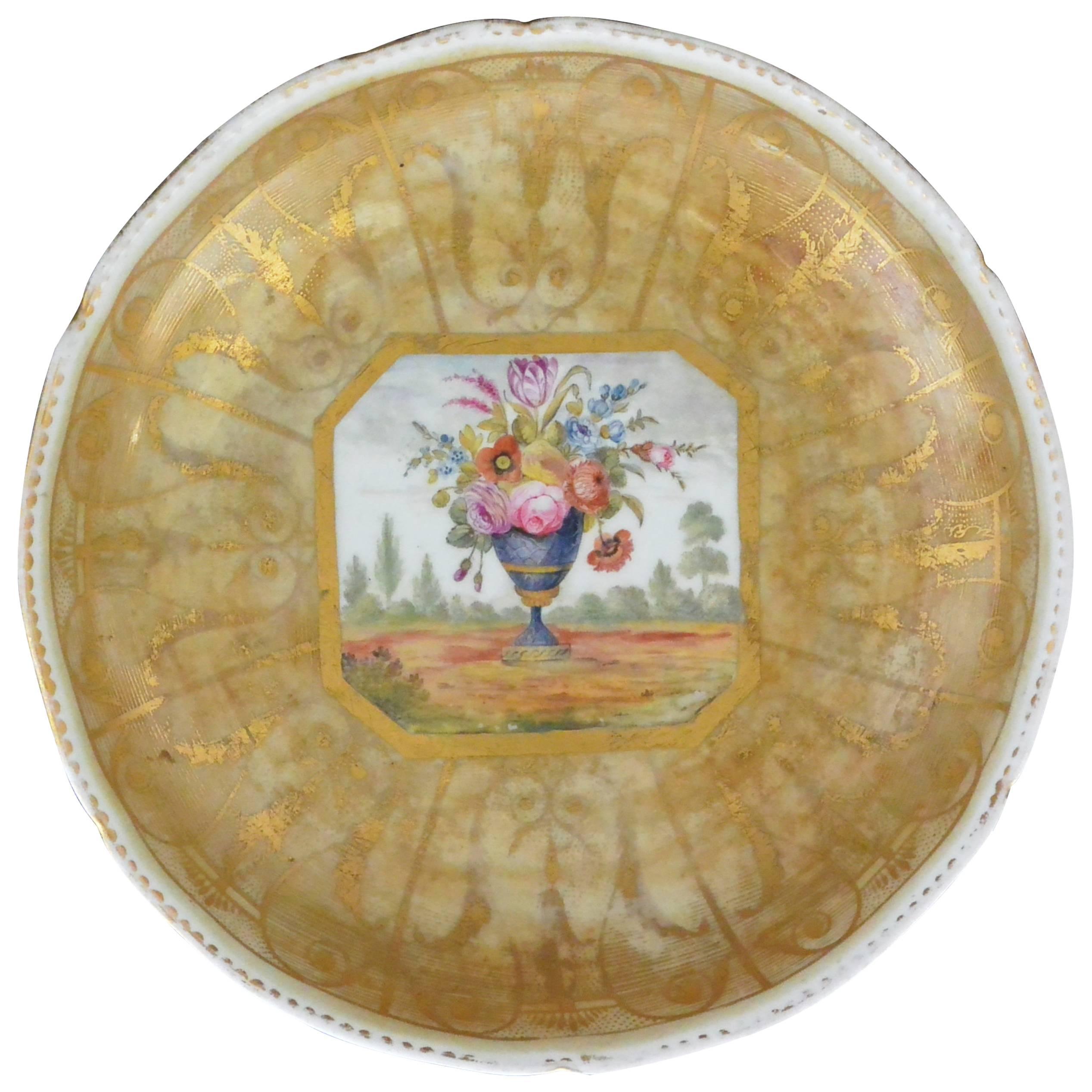 Gilded Floral Plate at 1stDibs