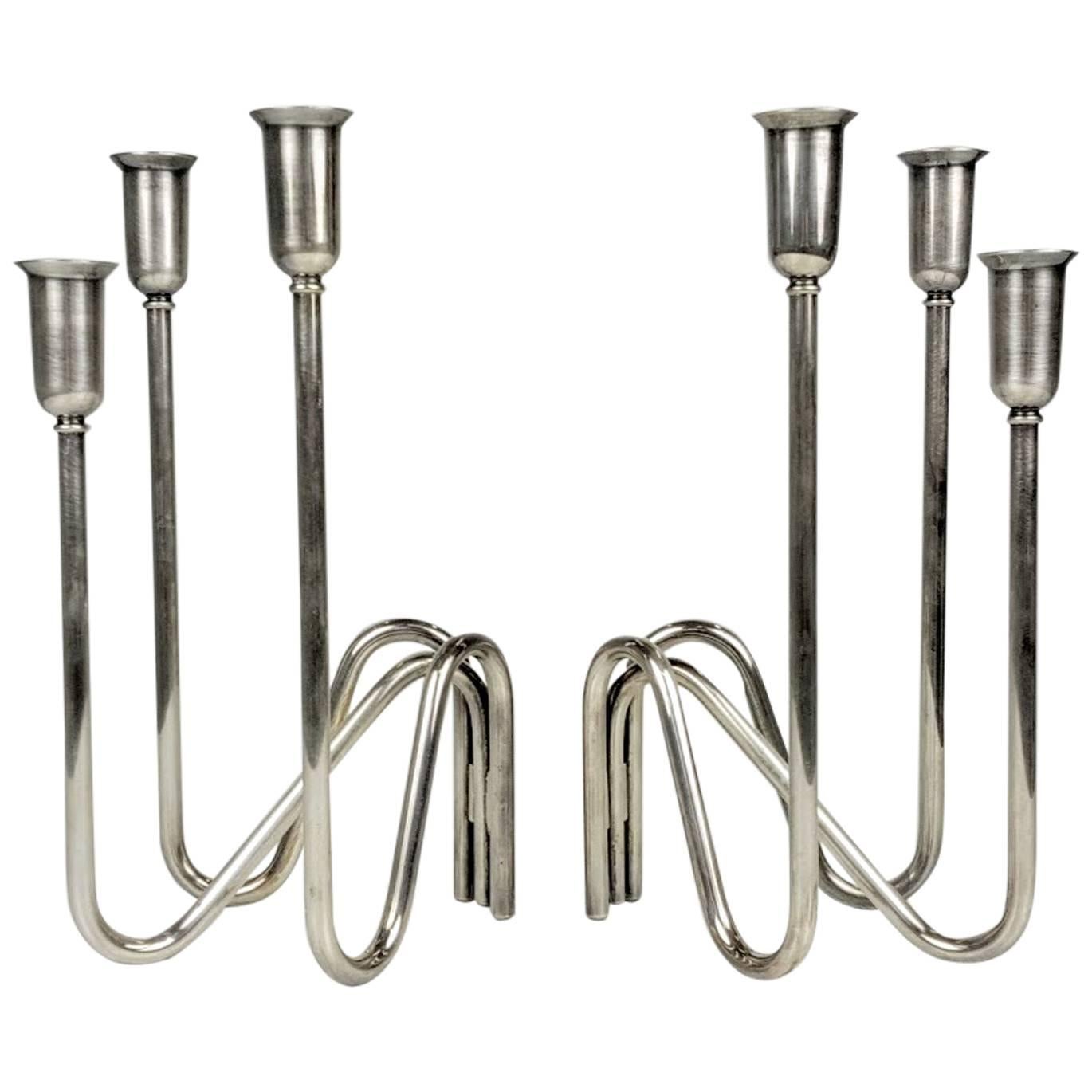 Pair of Large Dramatic Candelabra, Italy at 1stDibs